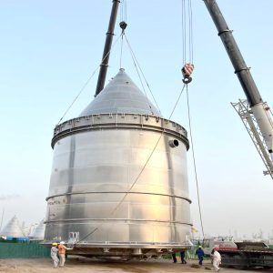Plastic part silo - Hanrui Puzer - cone-bottom / bulk / for storage systems