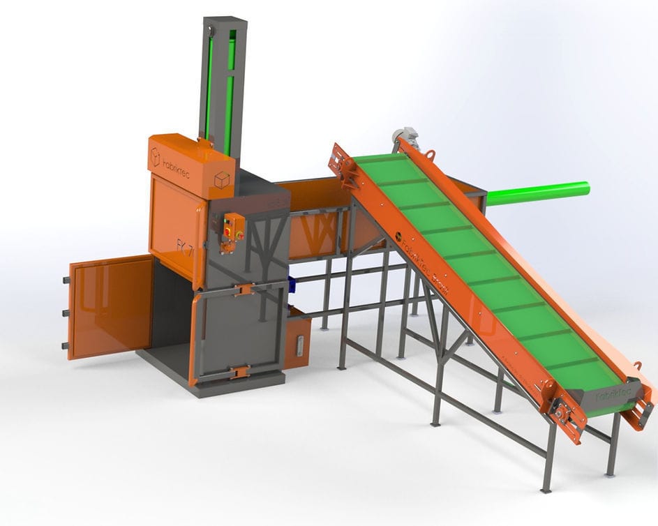 Waste baling press - FK-70 - FabrikTec Brasil - vertical / top-loading ...