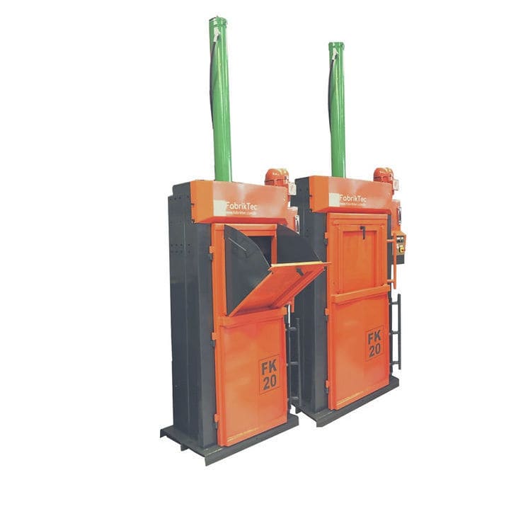 Vertical baling press - FKT-30 - FabrikTec Brasil - front-loading / for ...