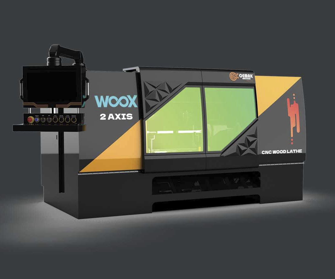 Wood lathe - WOOX - Oemak Machine - CNC / horizontal / 2-axis