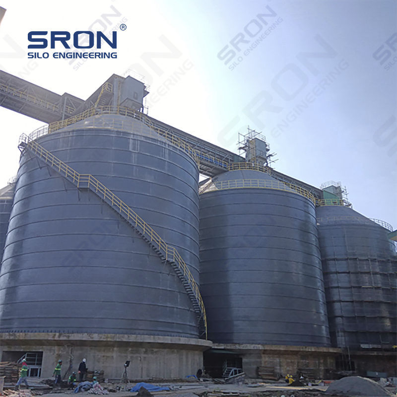 Welded silo - Henan SRON SILO ENGINEERING Co., Ltd - cement / for bulk ...