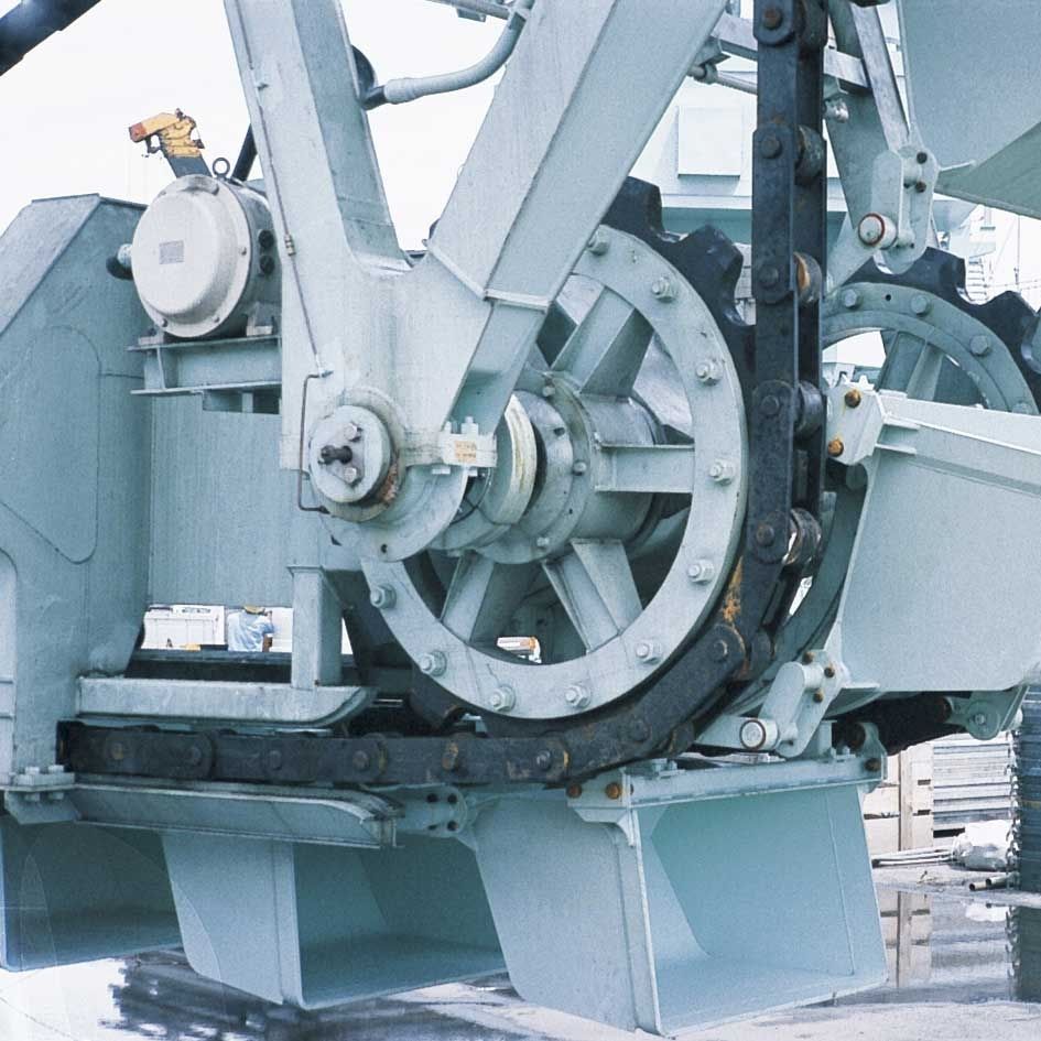 Bucket unloader conveyor chain - ZEXUS CHAIN Co., Ltd. - steel ...