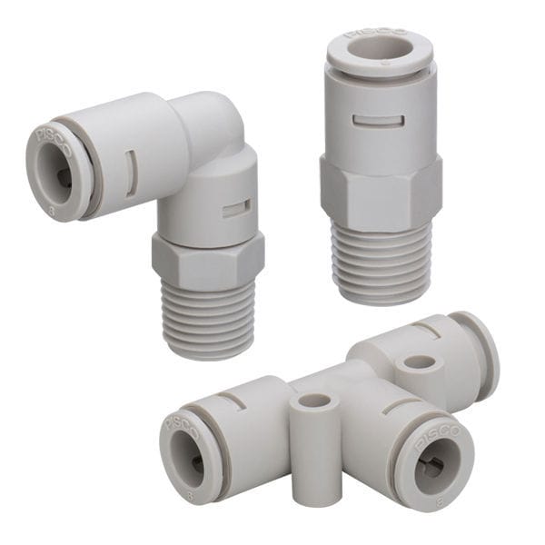 Chemical fitting - AP series - NIHON PISCO CO., Ltd. - pneumatic / push-in / T