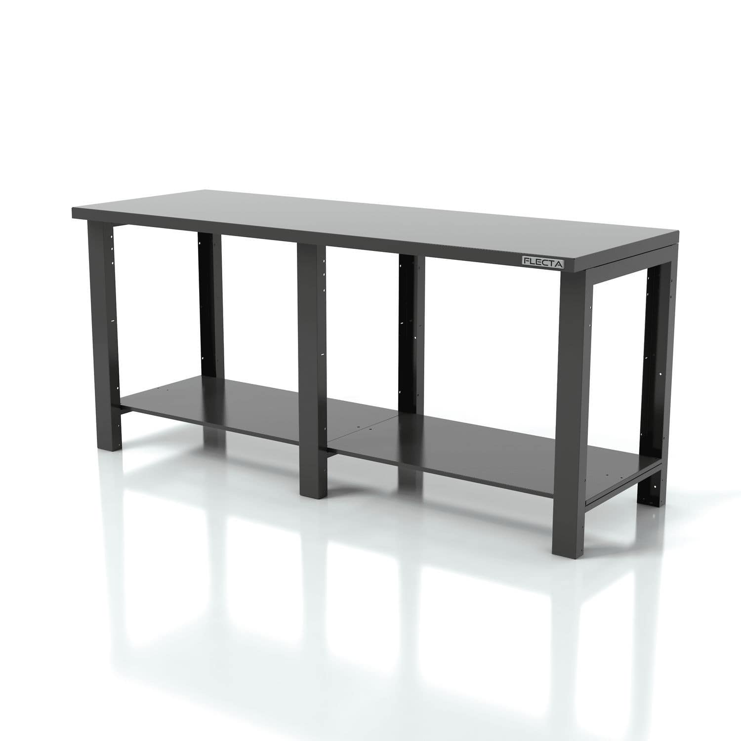 Metal workbench - AR-FL019 - FLECTA - with shelves / rugged