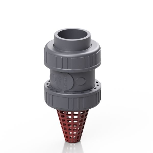 Check valve with strainer - HV - Effast - swing / for water / threaded