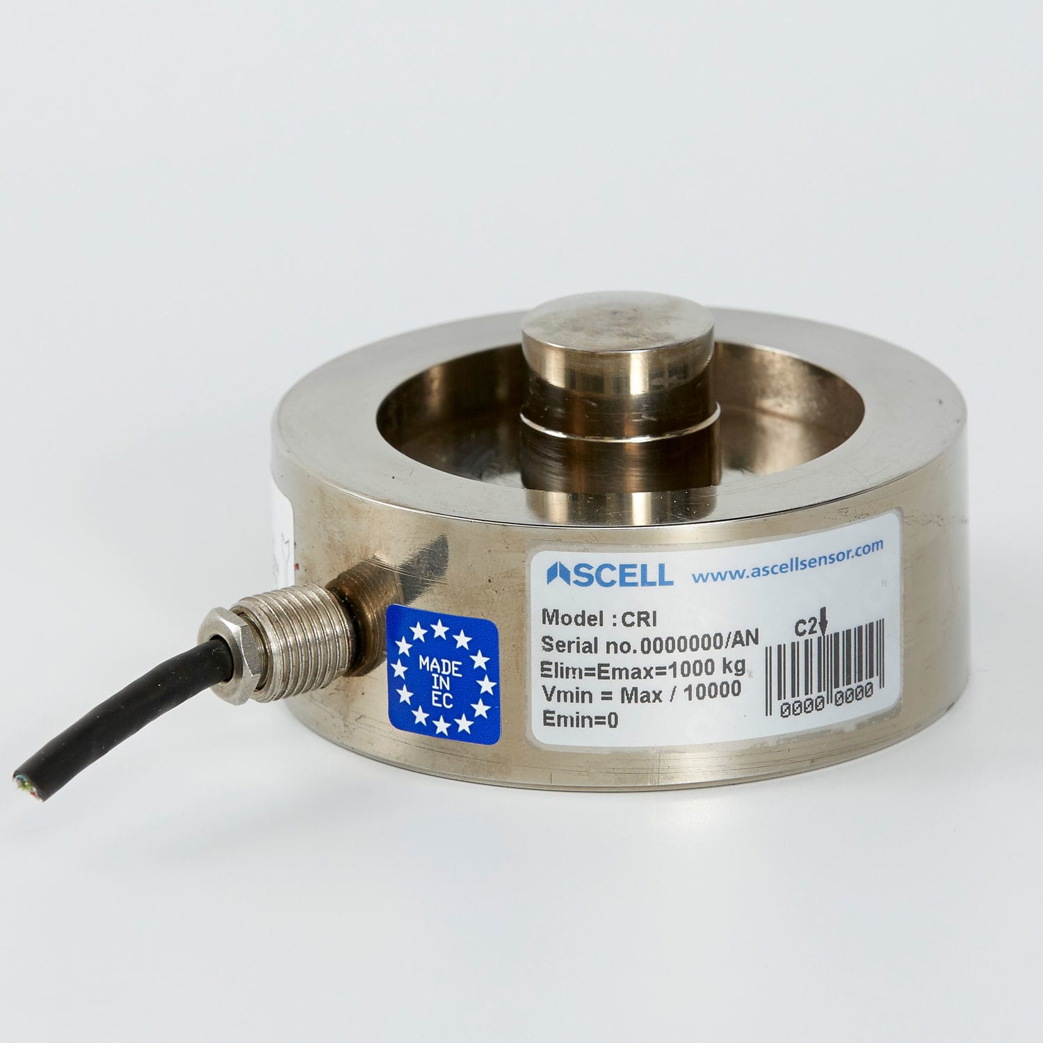 Compression load cell - CRI C3 - Ascell Sensor,S.L. - button type / for ...