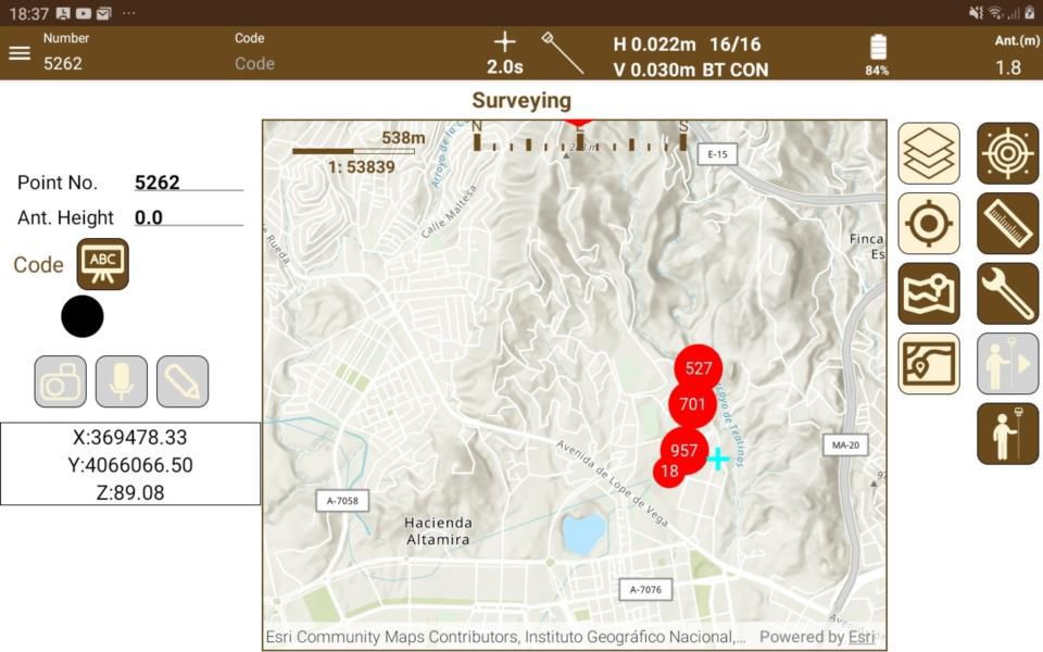 Cartography software - TcpGPS Android - Aplitop - GNSS reference network / surveying / Android