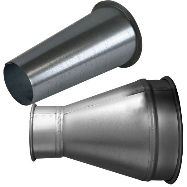 Air duct adapter - Nordfab - stainless steel / galvanised steel ...