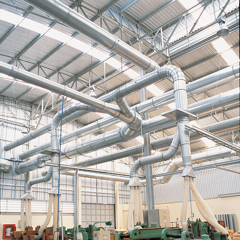 Rigid air duct - Nordfab - galvanised steel / stainless steel / mild steel