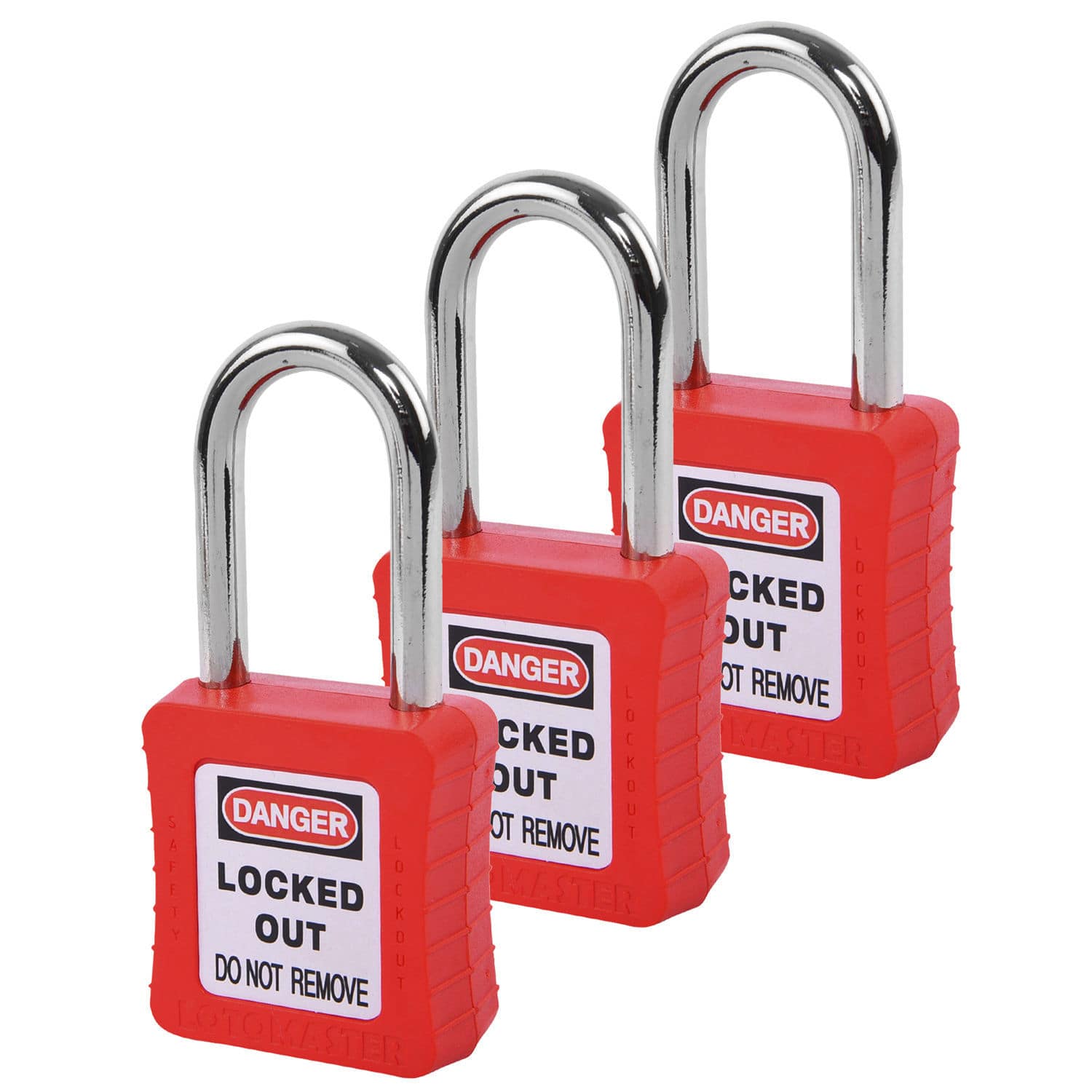 Latching padlock - LM-ULPP-RS-KD+MK3-R - Loto Master Inc. - security