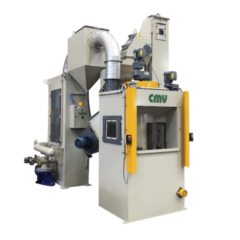 Rotating table shot blasting machine - CMV - turbine / for metal ...