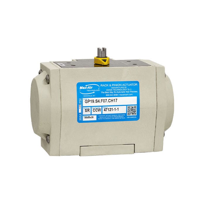 Pneumatic valve actuator - GP series - Max-Air Technology - 90° / rack ...