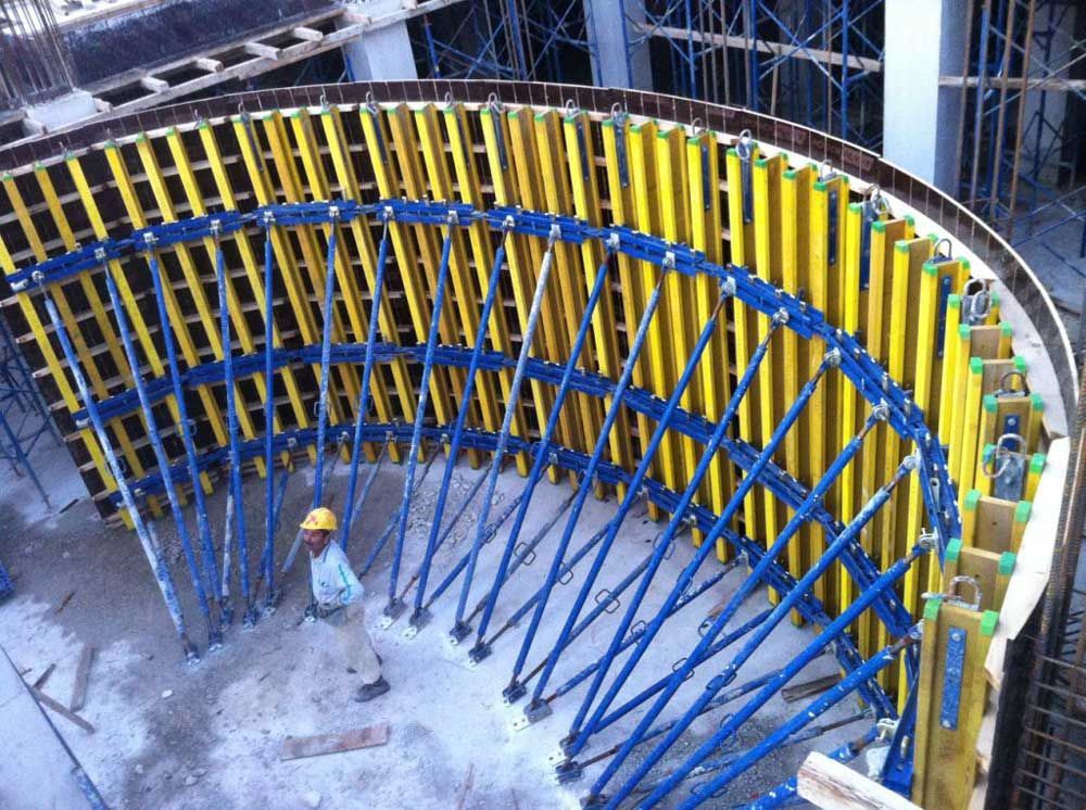 Climbing formwork - ASYAPI scaffolding - circular / wall / shaft