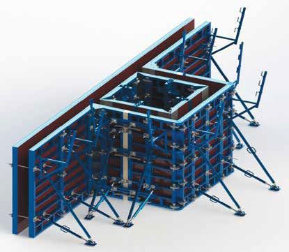 Climbing formwork - ASYAPI scaffolding - wall / column / shaft