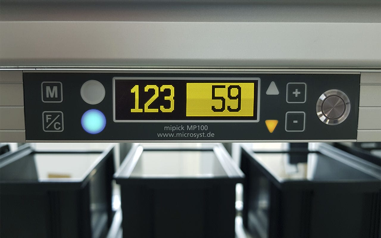 Pick-to-light order-picking system - mipick - microSYST ...