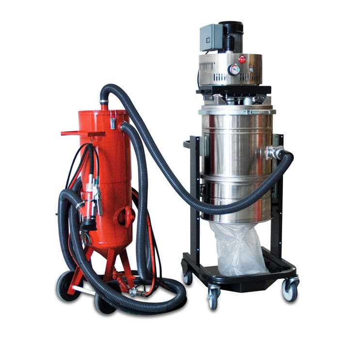 Manual sandblasting machine - PLUS - FeVi - suction / mobile