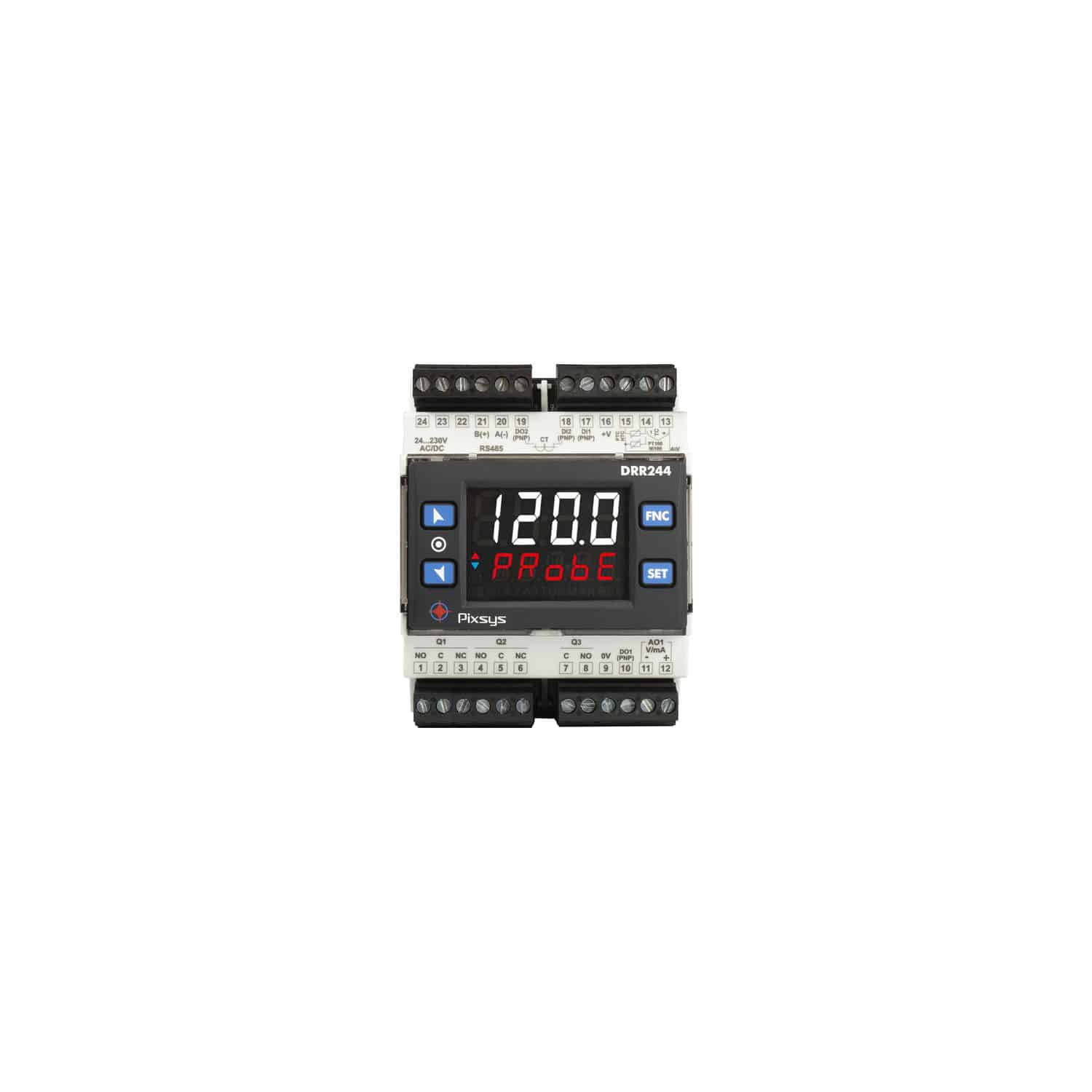 Modbus PID controller - DRR244 - Pixsys - serial / 4-digit / panel-mount