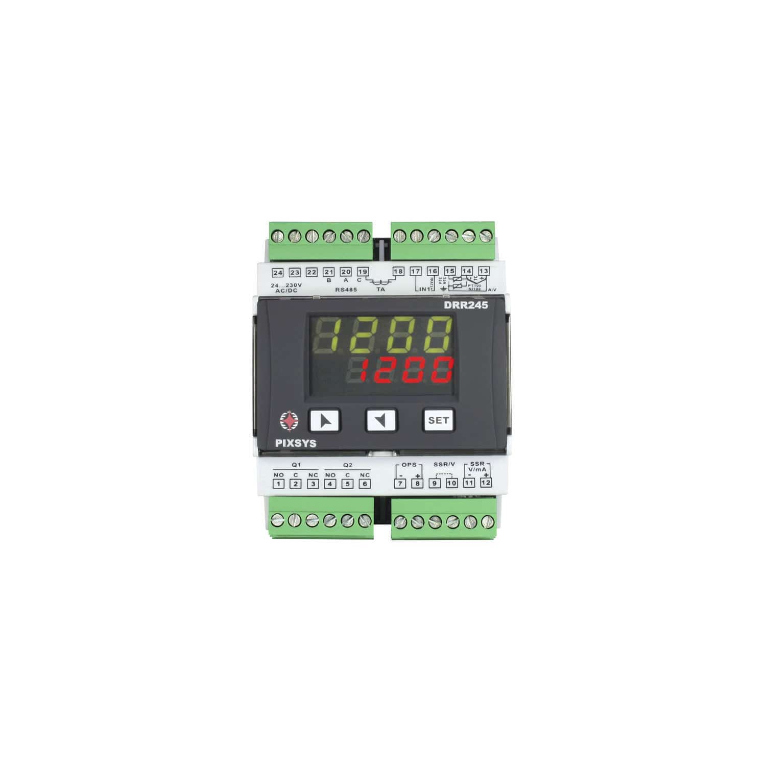 Modbus PID controller - DRR245 - Pixsys - serial / 4-digit / panel-mount