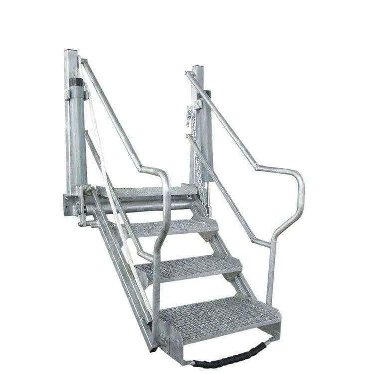 Folding stair - Shenzhen Autoware - metal / with handrails