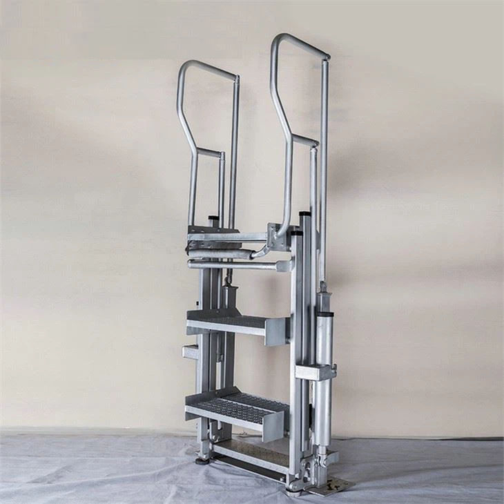 Folding stair - Shenzhen Autoware - aluminium / stainless steel / mobile