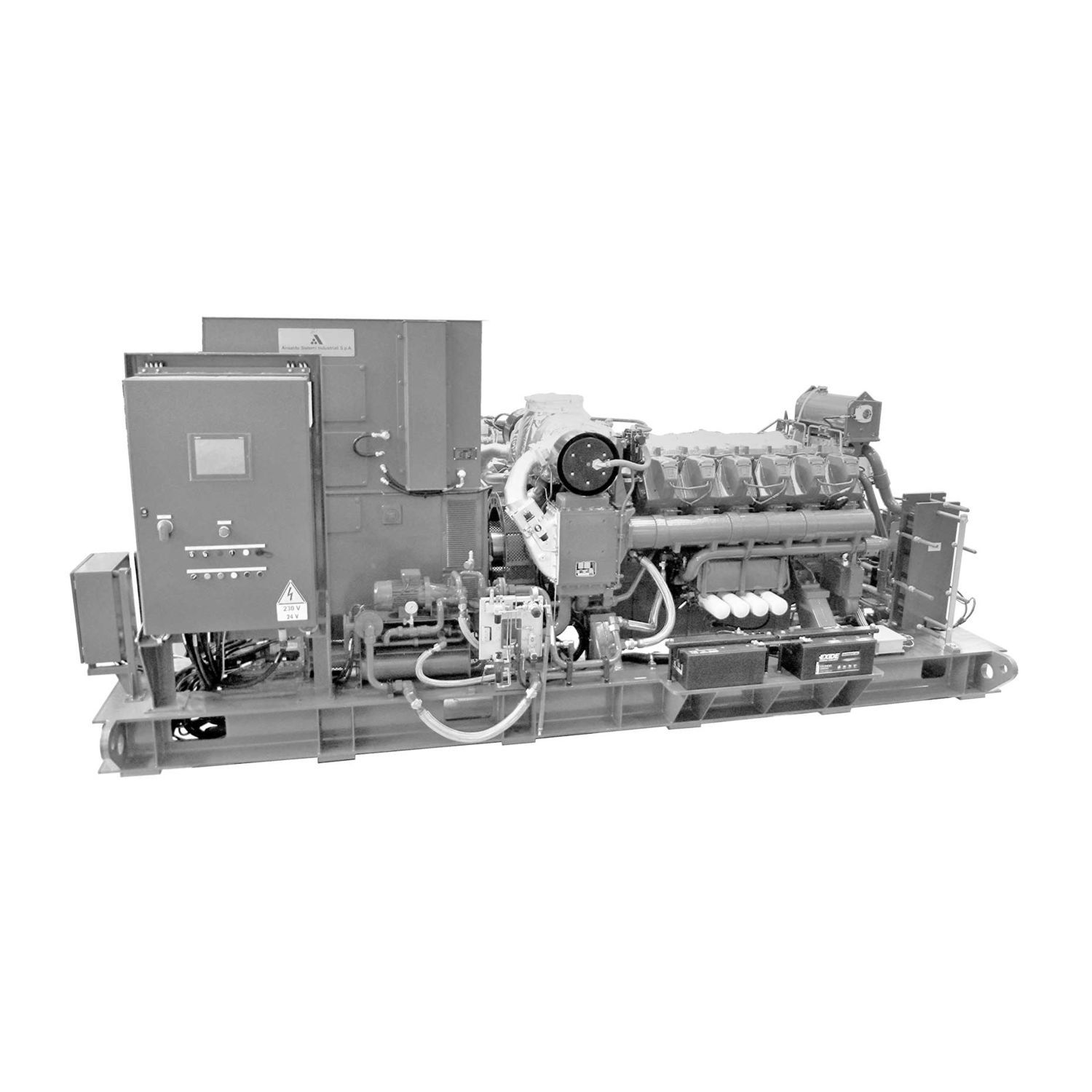 Diesel generator set - V1712C2ME5 - Isotta Fraschini Motori spa - three ...