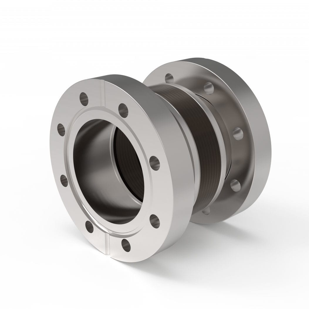 Cylindrical bellows - KF16EWB-10 - VACOM - stainless steel / welded / axial