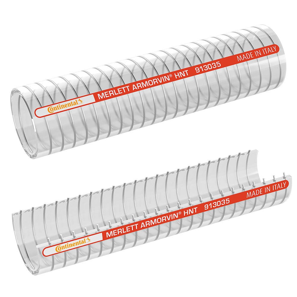 Foodstuff hose - 913035 - MERLETT - galvanized steel / PVC / discharge