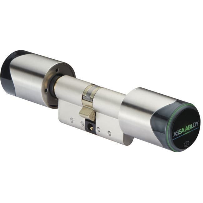 Electronic lock - C100 EURO double - effeff - glass door / stainless ...