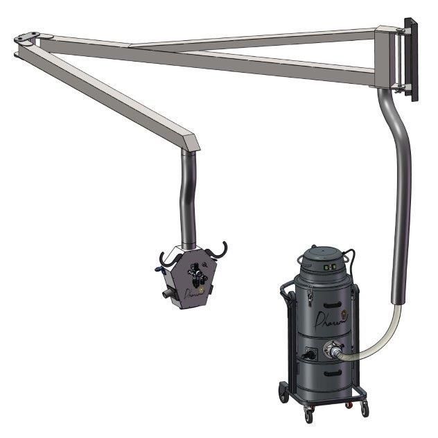 Industrial vacuum cleaner - MTL452DS BME - Pharaon - dry / compressed air / mobile