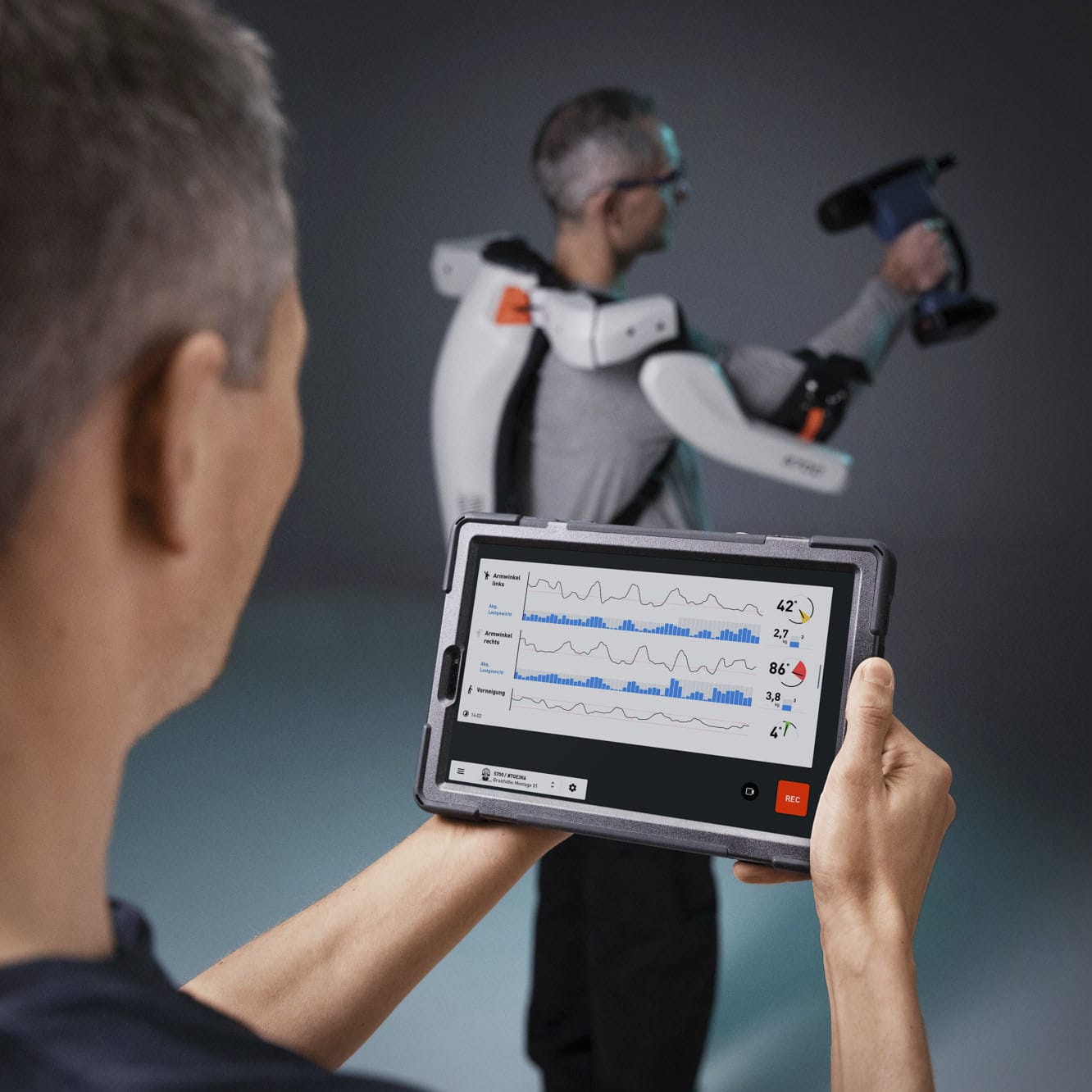 Reporting App - exoIQ - exoIQ GmbH - visualization / for exoskeleton