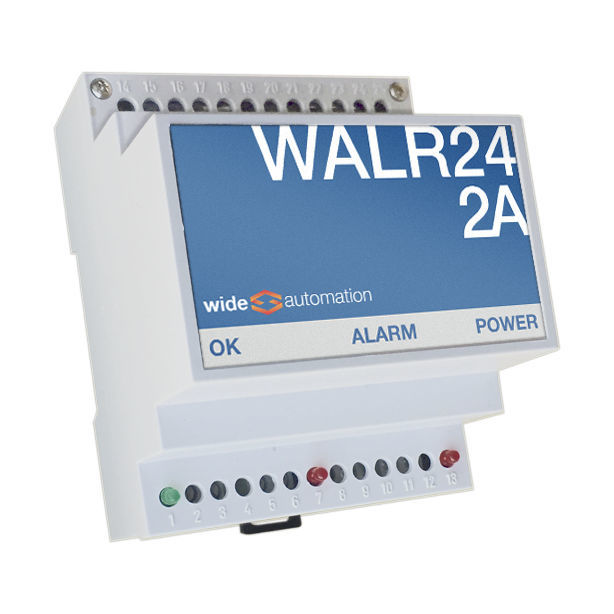 Safety control unit - WALR24/2A - WIDE Automation - DIN rail