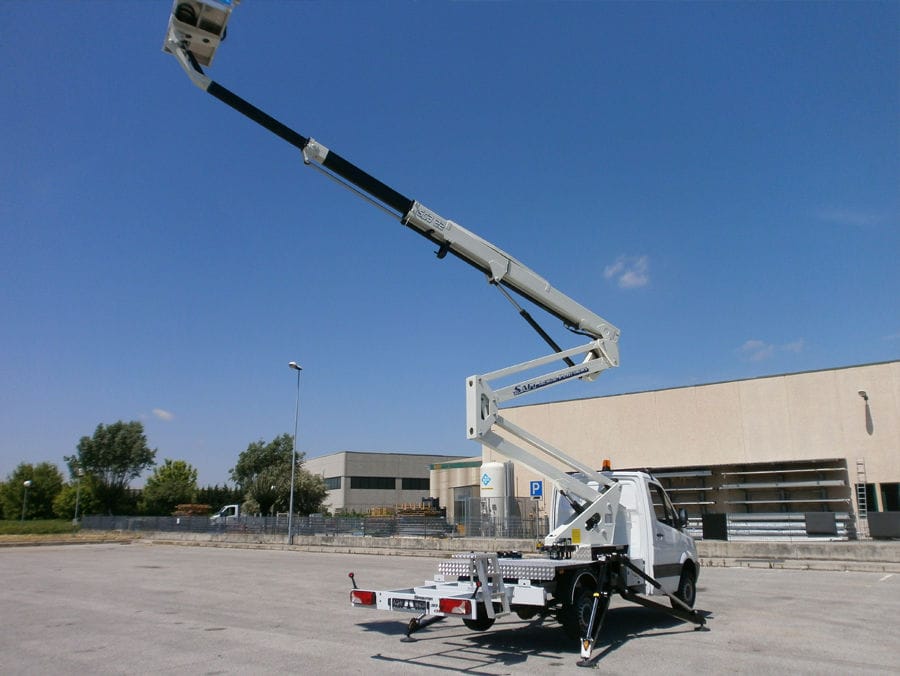 Tractor-mounted aerial work platform - SCA 22 - Safi Group srl - truck-mounted / electro ...