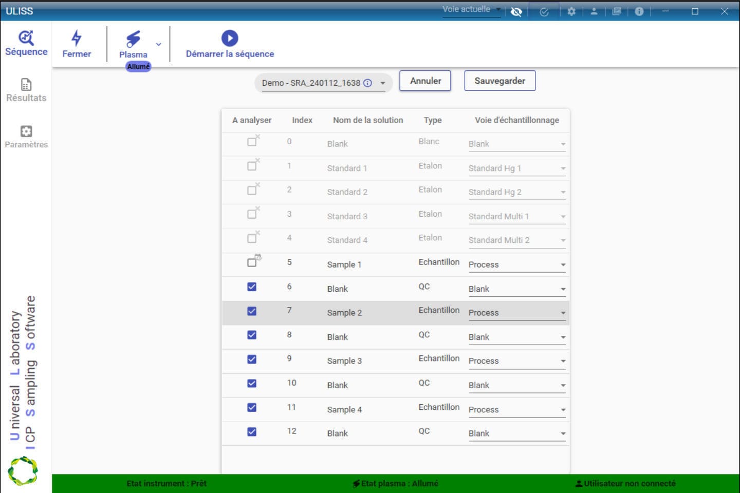 Management software - ULISS - SRA - sampling / industrial / PLC