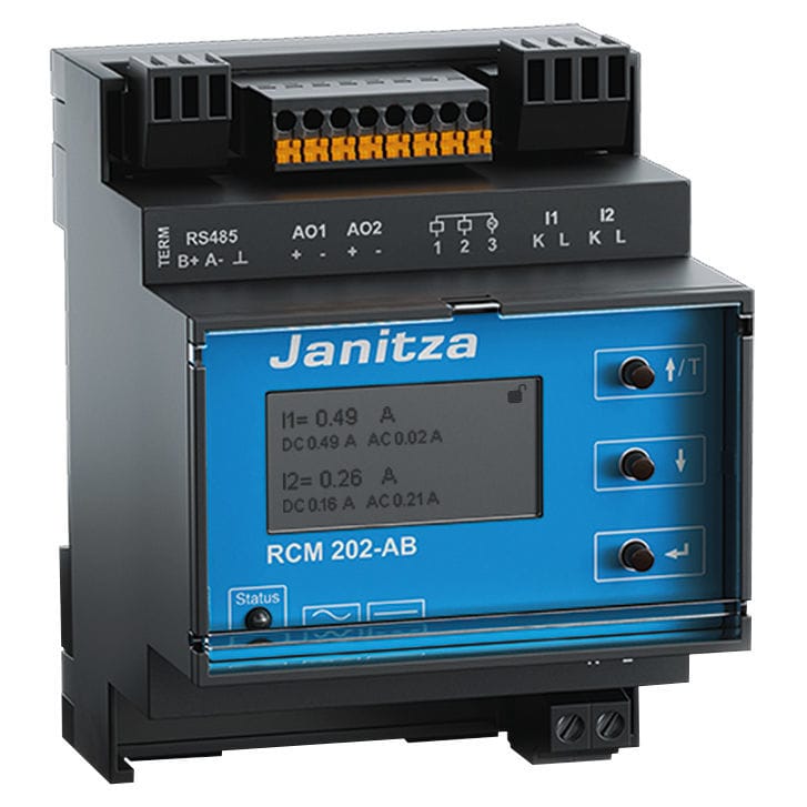 Residual current monitoring device - RCM 202-AB - Janitza electronics ...