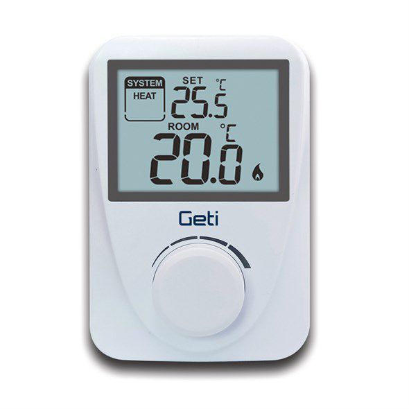 Adjustable thermostat - GRT01 - GETI - room / digital / battery-powered
