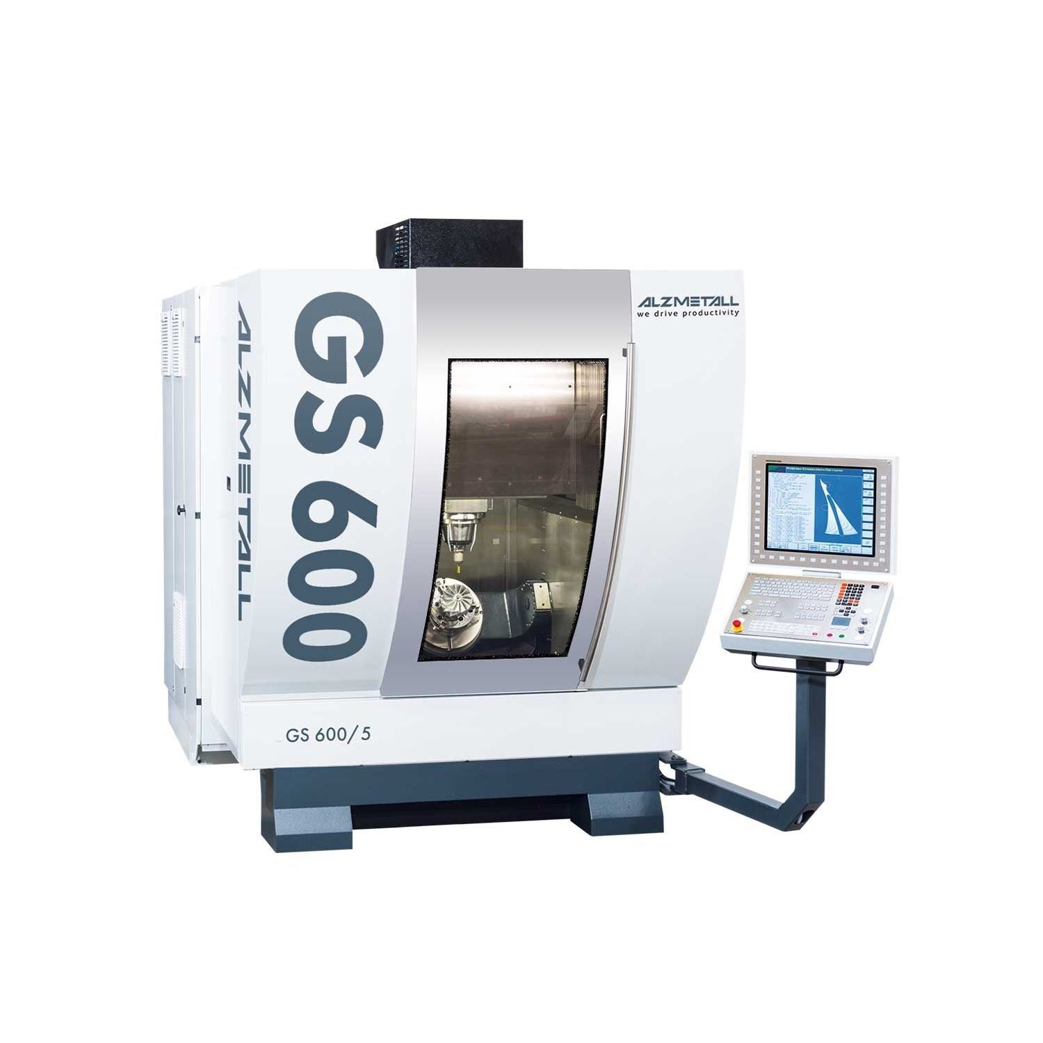 3-axis CNC machining center - GS 600/5 - Alzmetall - vertical / gantry ...