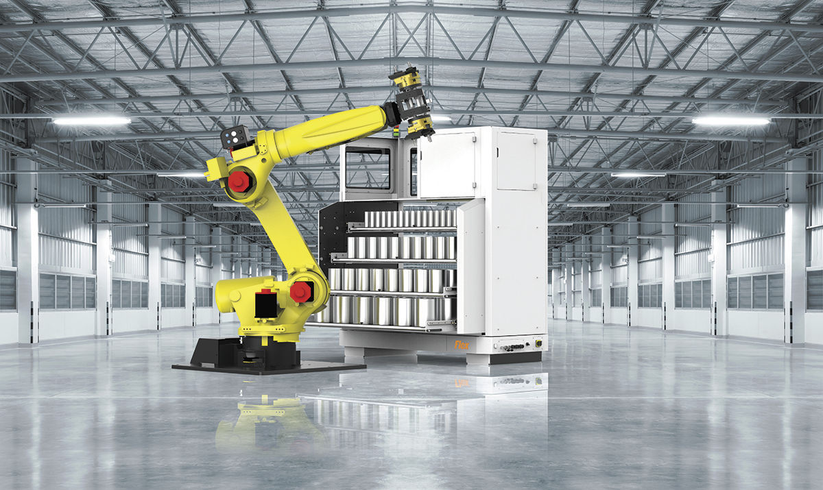 Loading system with 6-axis articulated robot - Agile robotic Systems