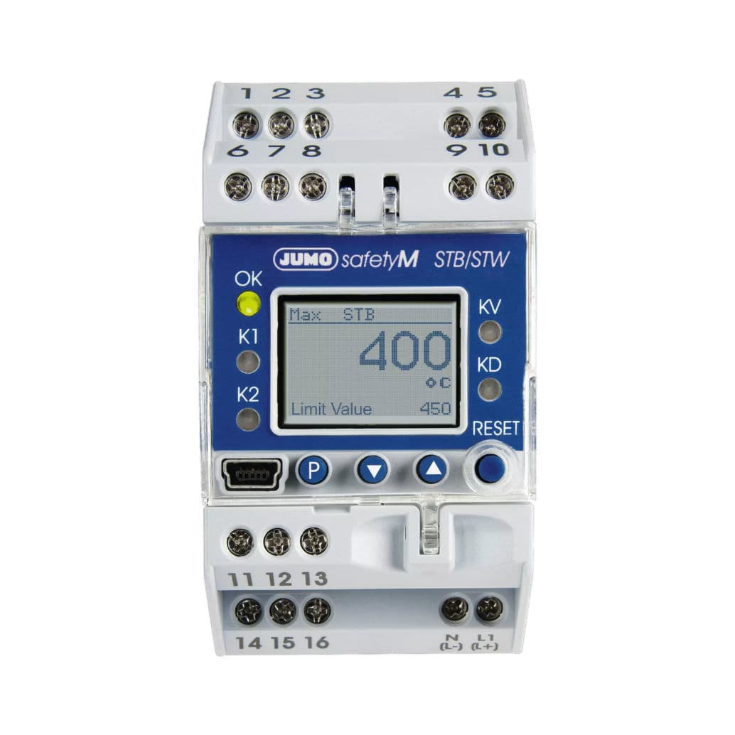Temperature limiter with LCD display - safetyM STB/STW - JUMO Process ...