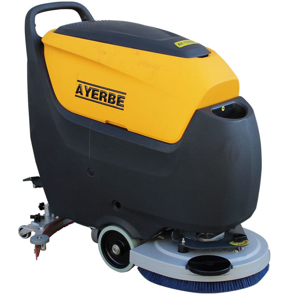 Walk-behind sweeper-scrubber-dryer - AY-1800 B - Ayerbe - electric / with one brush