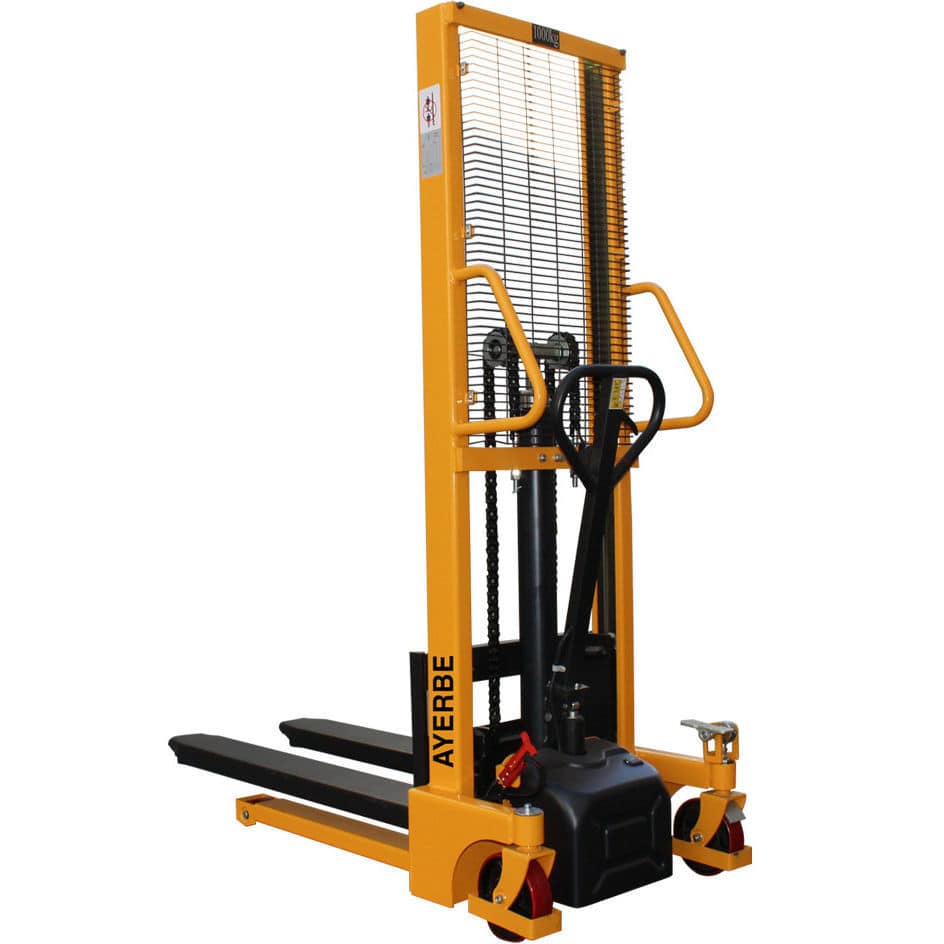 Semi-electric stacker truck - 587510 - Ayerbe - manual / walk-behind ...