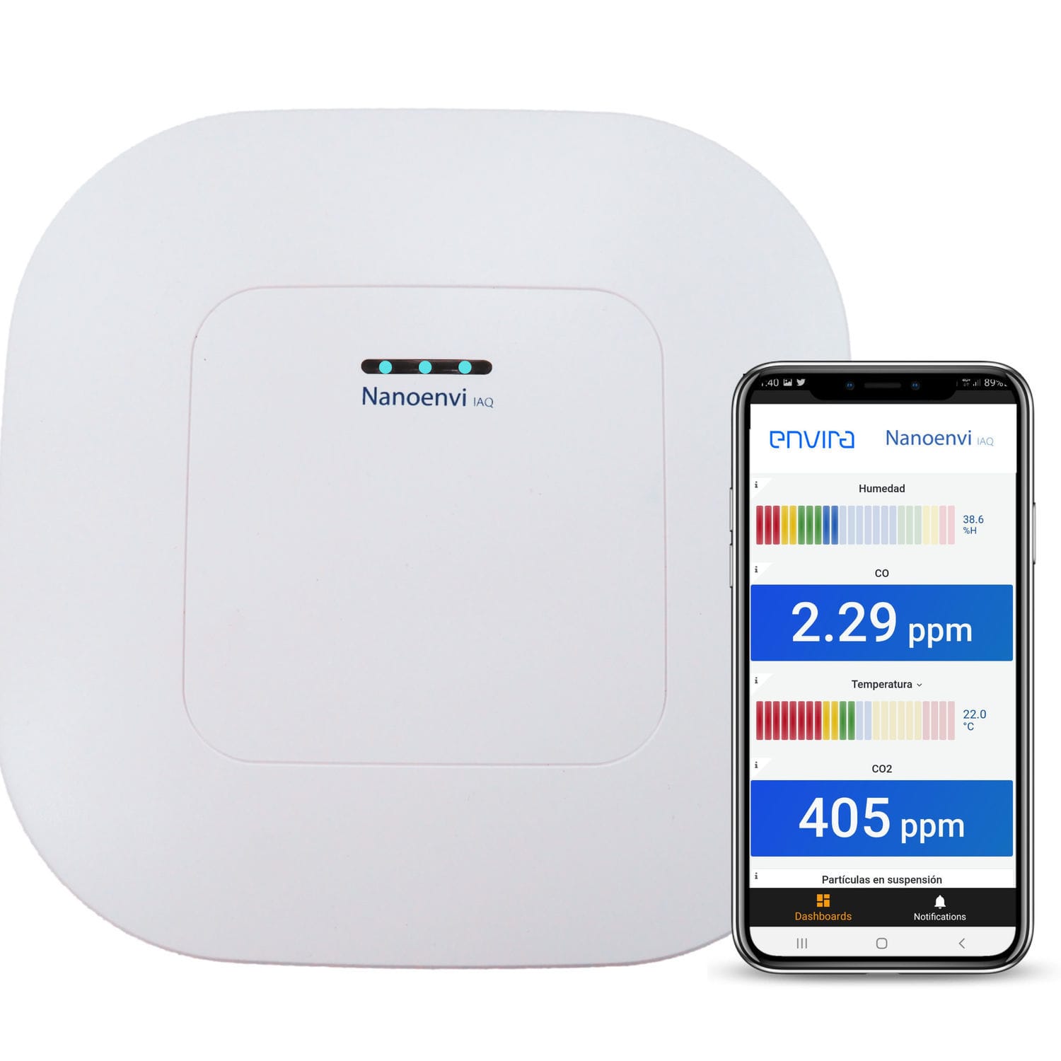 IAQ air quality monitor - Nanoenvi IAQ - Envira - indoor / for ...