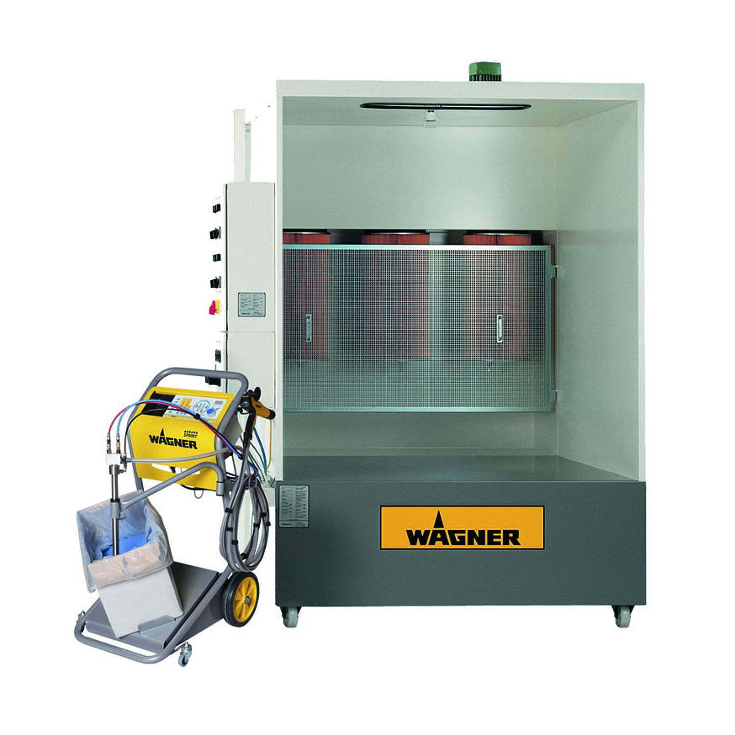 Open powder coating booth - ID - WAGNER - for parts / filter