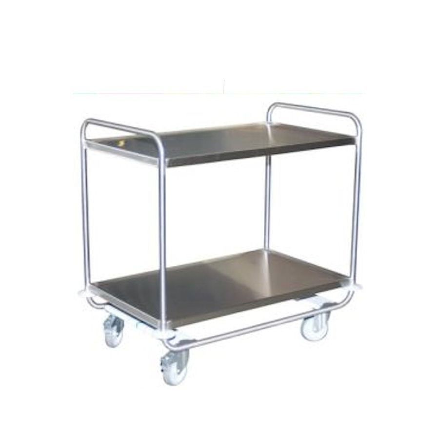 Transport trolley - Manuvit - stainless steel / 2 levels / 3 levels
