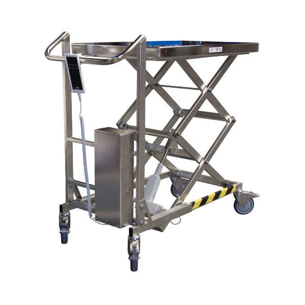 Triple-scissor lift table - Manuvit - electric / mobile / loading