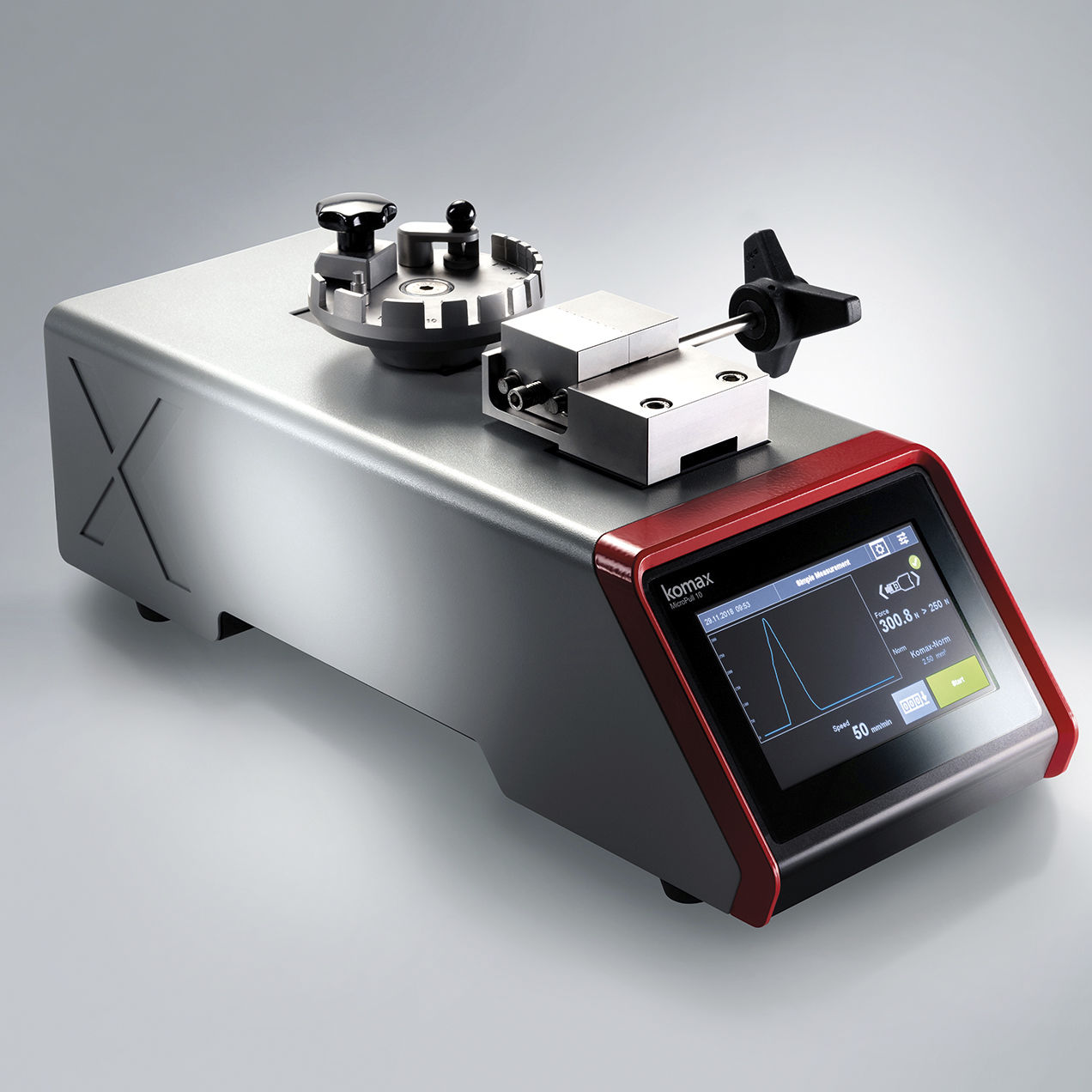 Pulling out force measuring device - MicroPull 10 - Komax AG - calibration