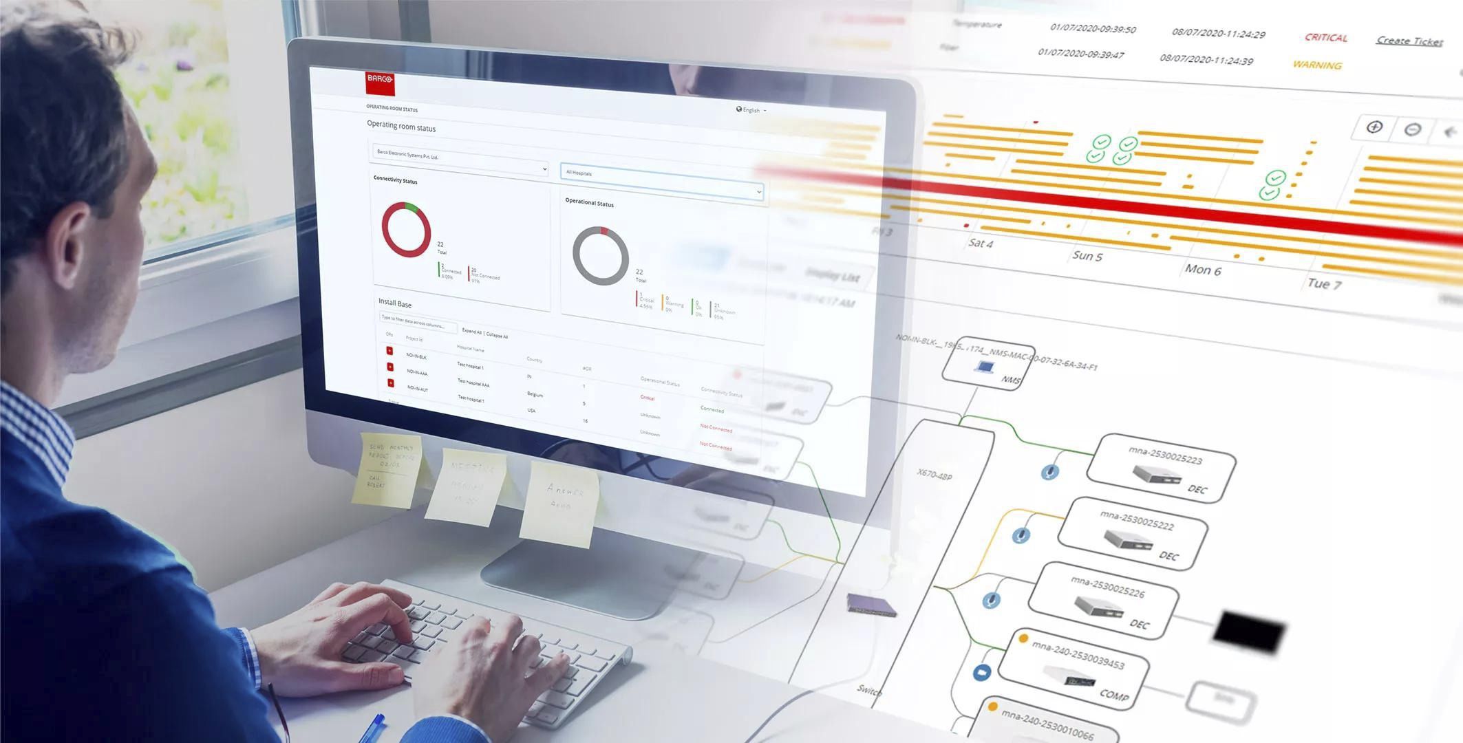 Analysis software - NexxisCare - Barco - monitoring / control / remote management