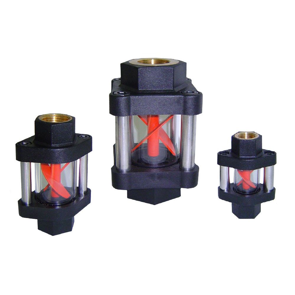 Flow indicator - CV - VAL.CO srl - direct-reading / propeller / in-line