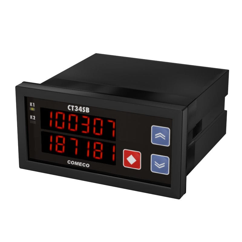 Pulse counter - CT34SB - Comeco Control & Measurement - 6-digit / electronic / programmable