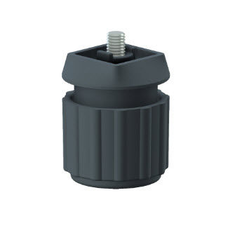 Machine foot - 21.2524/0 - Minitec - polyamide / steel / anti-slip