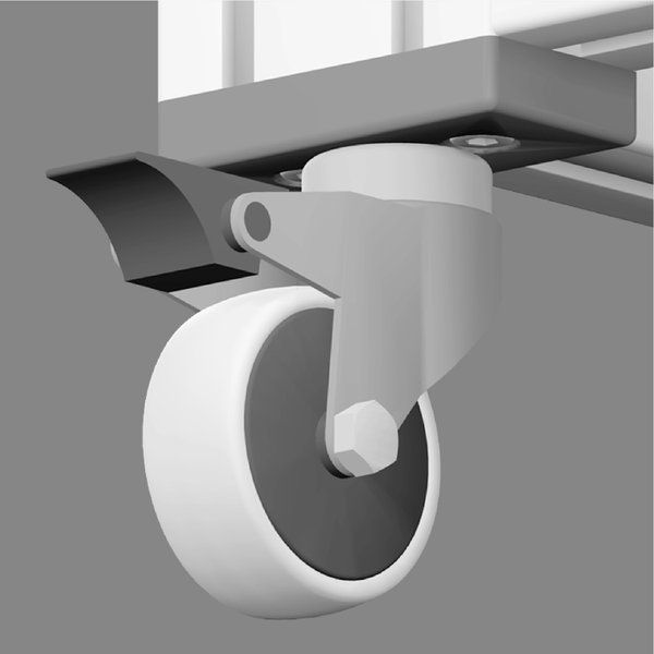 Swivel caster - 21.1120/0 - Minitec - base plate / zinc-coated steel ...